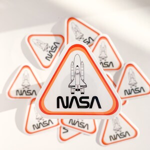 NASA Worm Rocket Sticker Retro NASA Laptop Sticker Water - Etsy