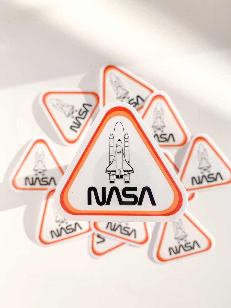 NASA Worm Rocket Sticker Retro NASA Laptop Sticker Water - Etsy