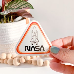 NASA Worm Rocket Sticker Retro NASA Laptop Sticker Water - Etsy
