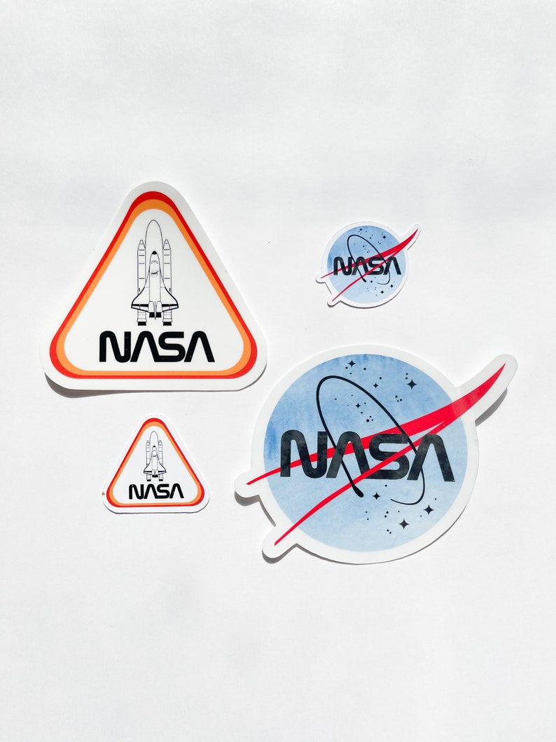 NASA Worm Rocket Sticker Retro NASA Laptop Sticker Water - Etsy