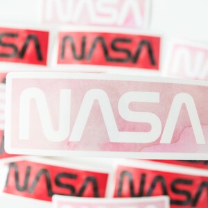NASA Pink Worm Sticker Laptop Sticker, Water Bottle Sticker, Phone ...