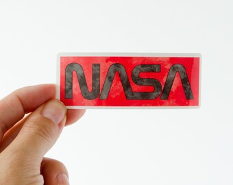 NASA Pink Worm Sticker Laptop Sticker Water Bottle Sticker | Etsy