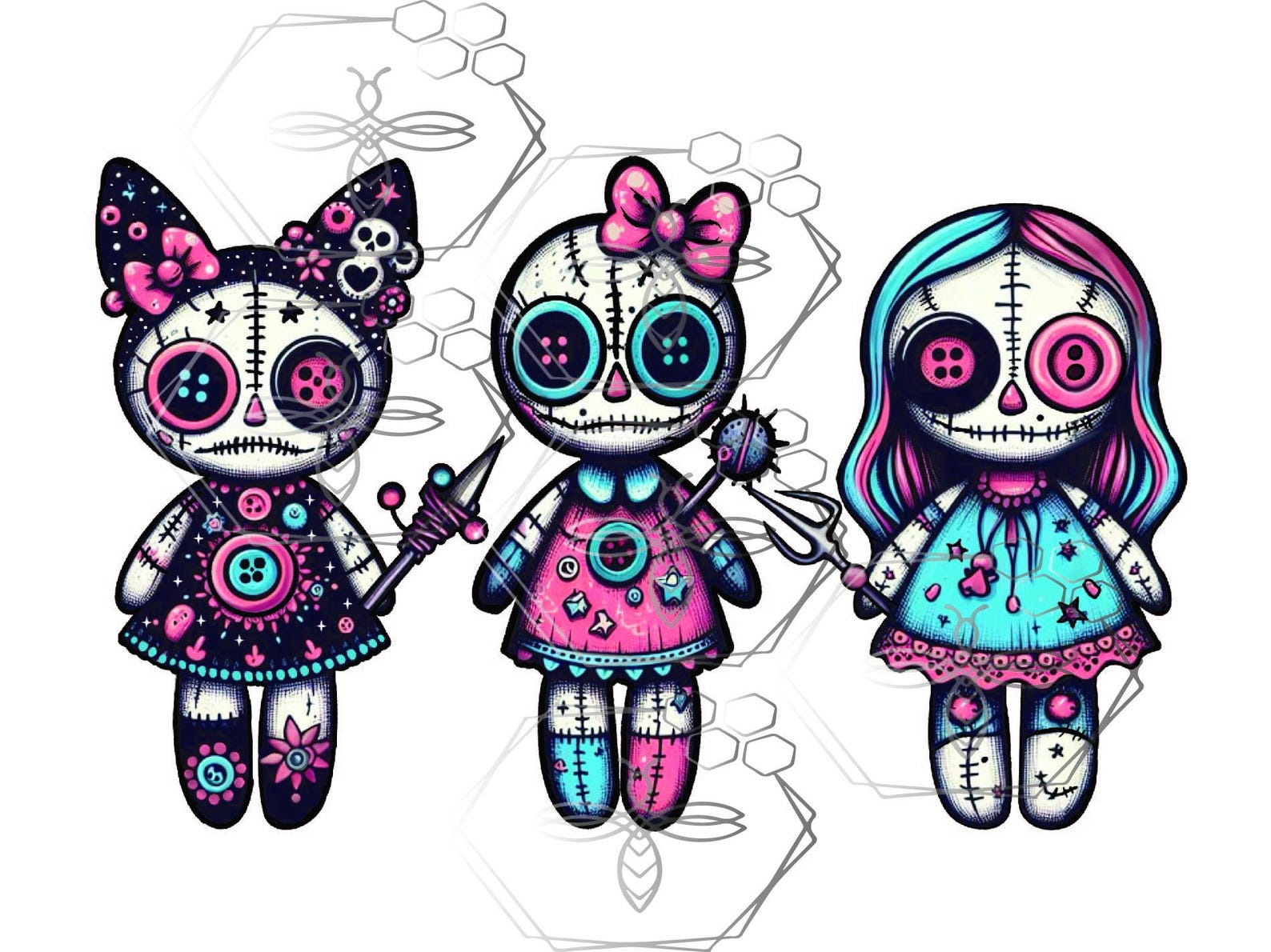Voodoo Doll Girls, Karma,halloween, Tick or Treat, Haunted House, Vivid ...