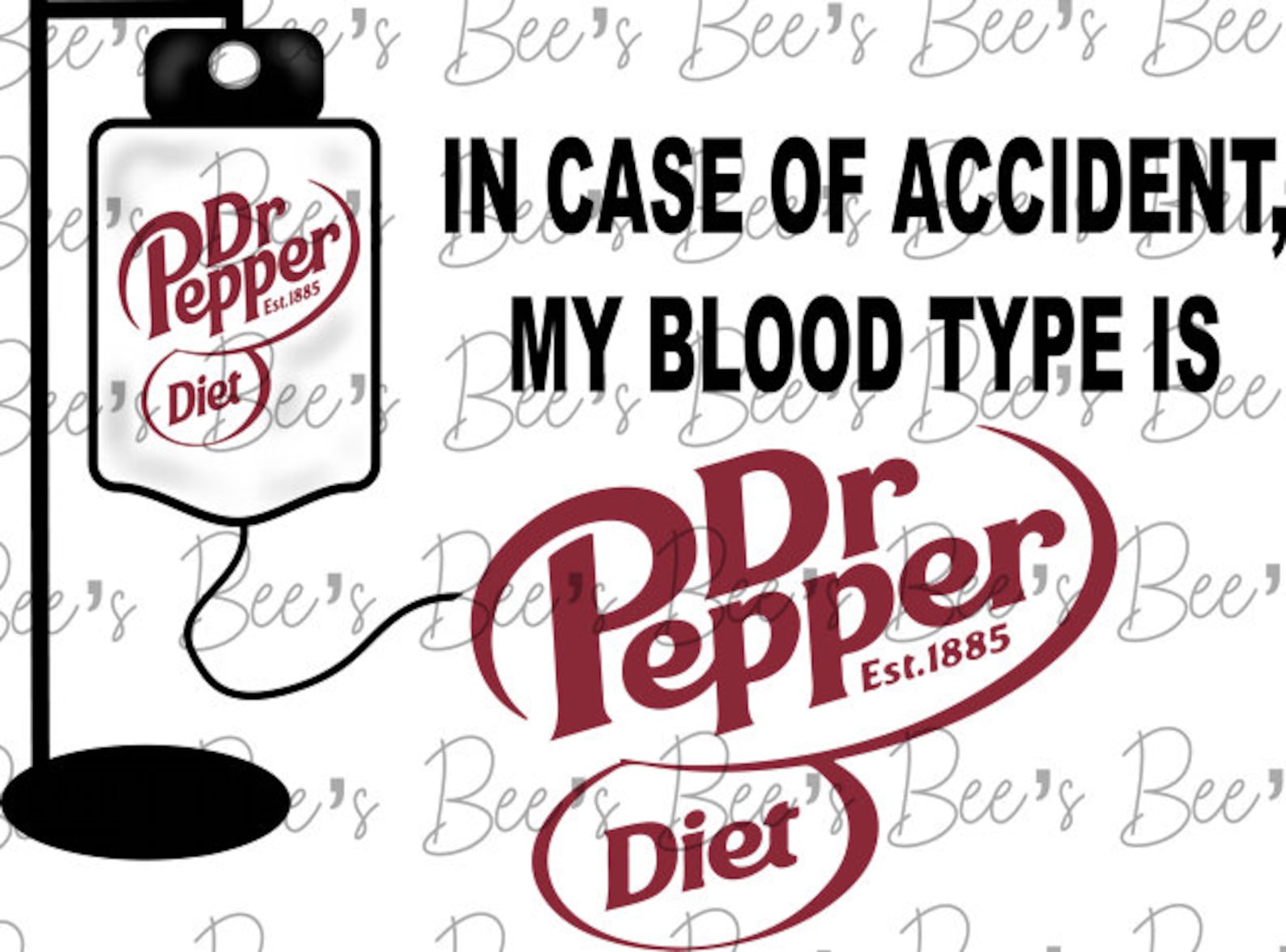 My Blood Type is Diet Dr. Pepper Digital Download PNG SVG Sublimation ...