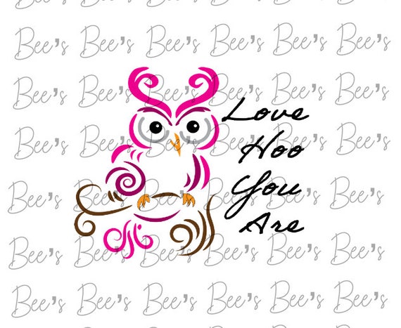 Cute Owl Svg Love Hoo You Are Svg Owl Png Owl Svg Love | Etsy