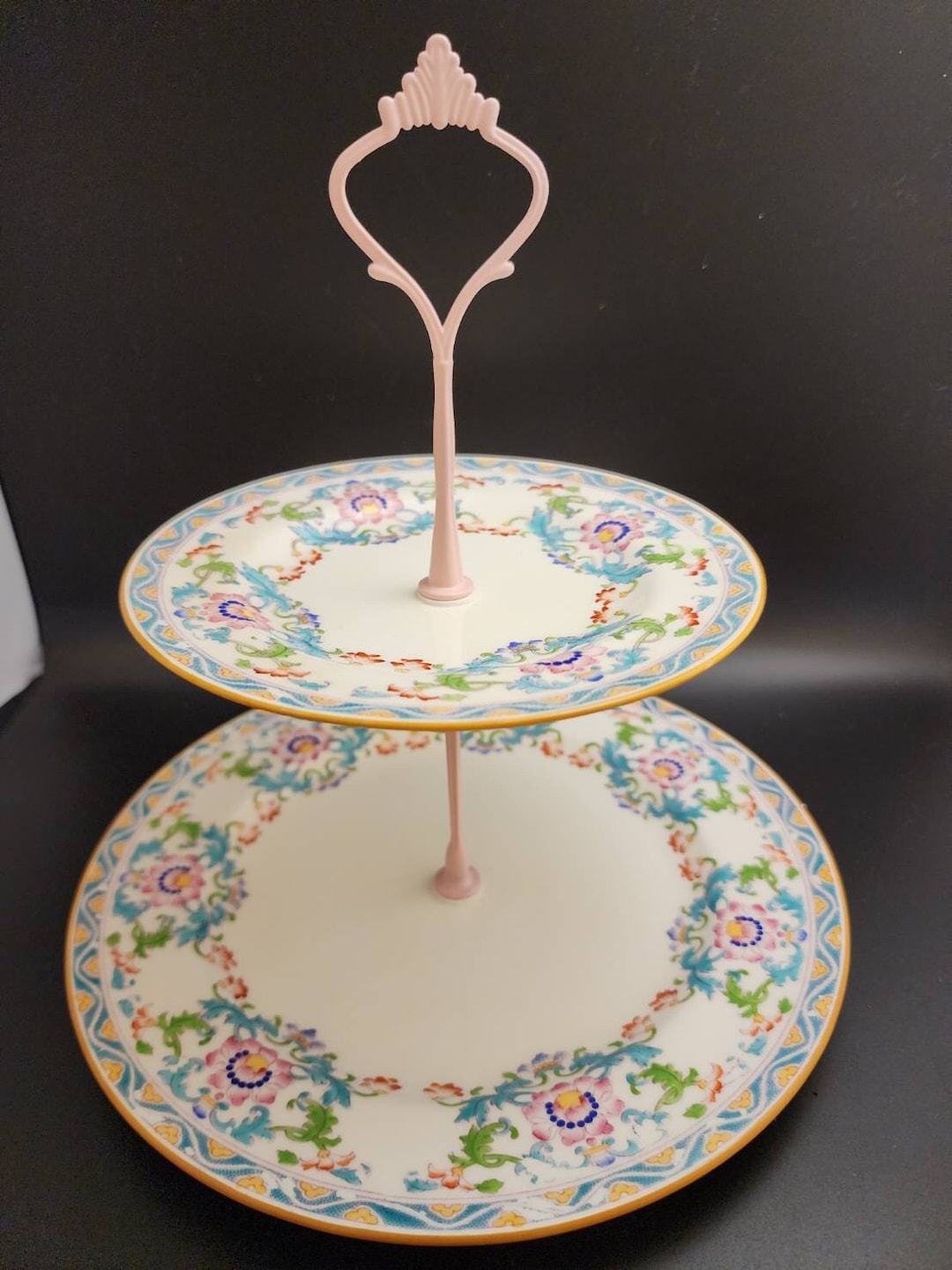 Minton B833 2 Tiered Serving Plate Tray Dessert Stand - Etsy