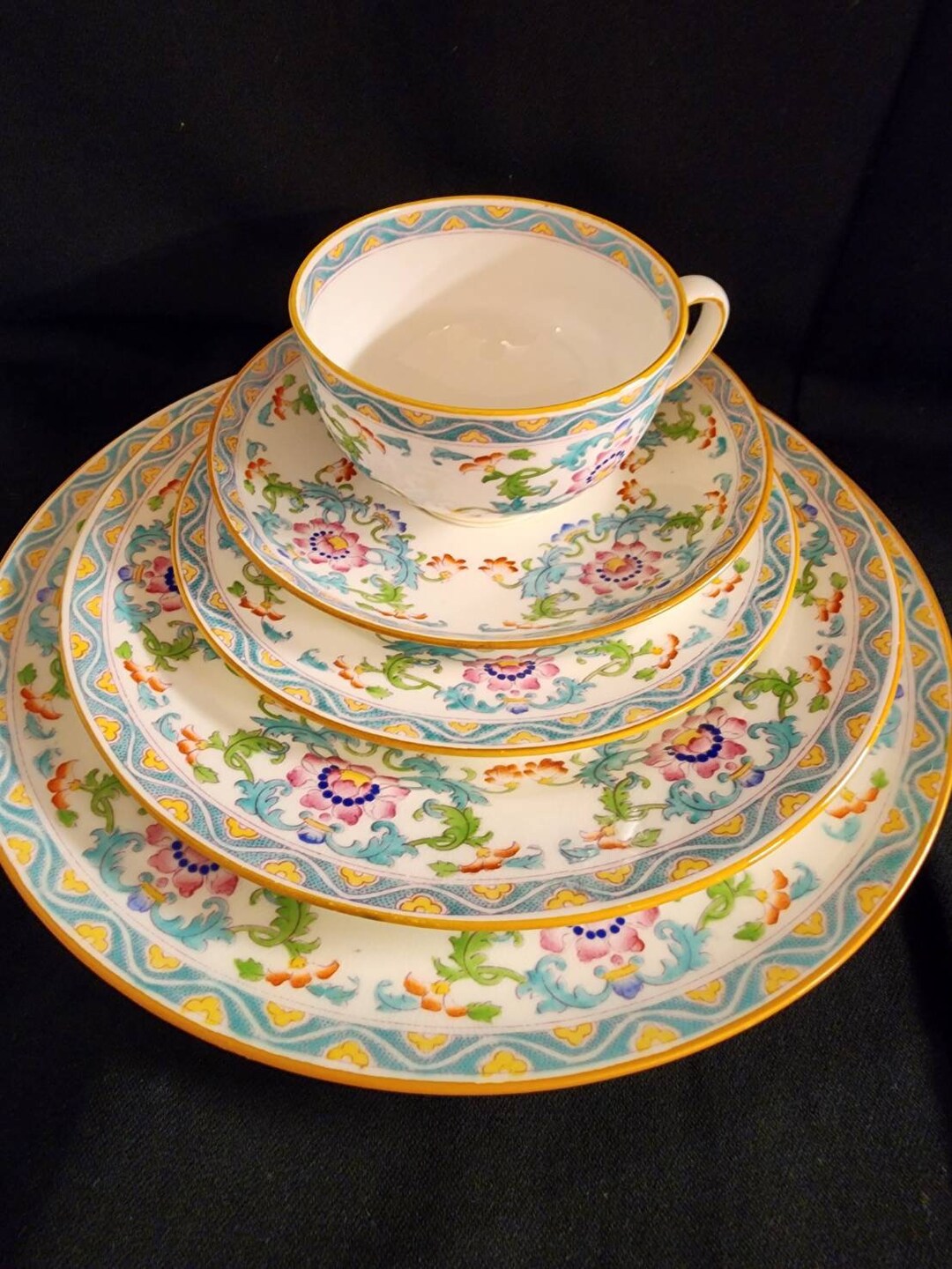 Minton B833 Cup Saucer Bread Salad Dinner Plate - Etsy