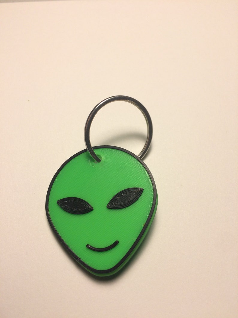 Double-sided Alien Keychain Accessory - Etsy