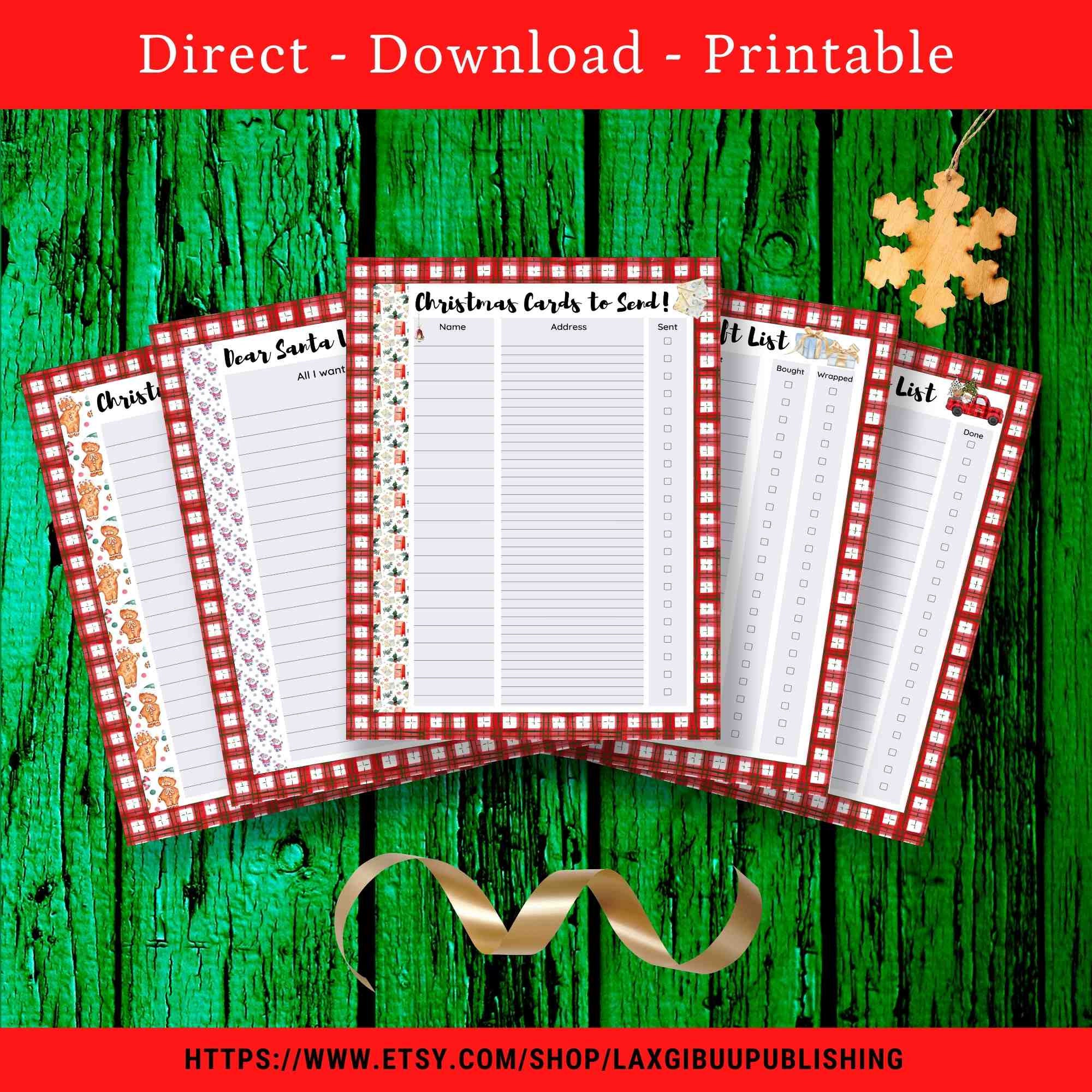 Ultimate Christmas List Bundle. This Bundle Includes: Christmas Card ...