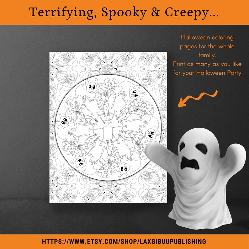 Halloween Mandala Coloring Pages Fall Mandala Coloring for Stress ...