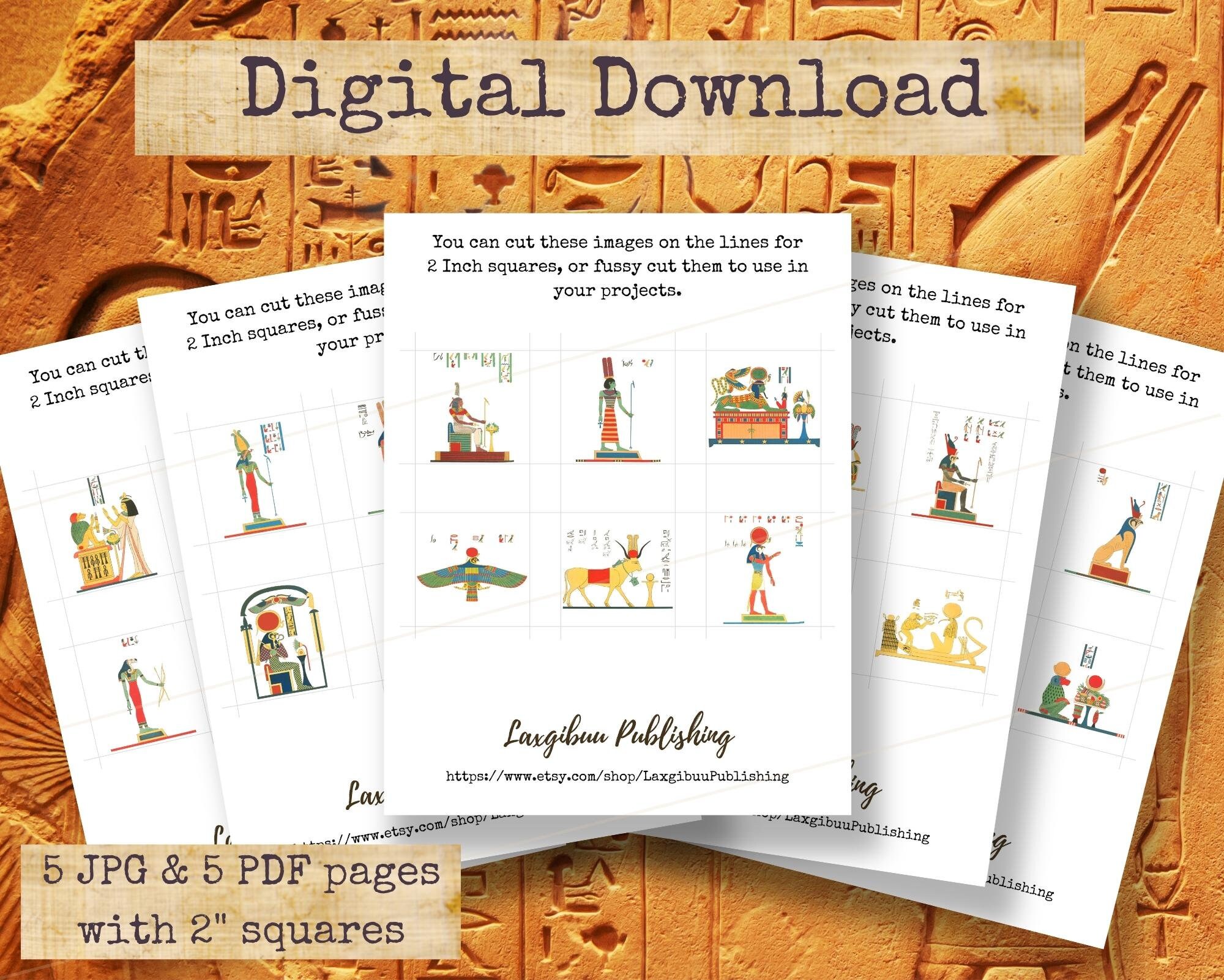 Ancient Egyptian Art & Hieroglyphs Clipart 30 PNG Files fussy Cut ...