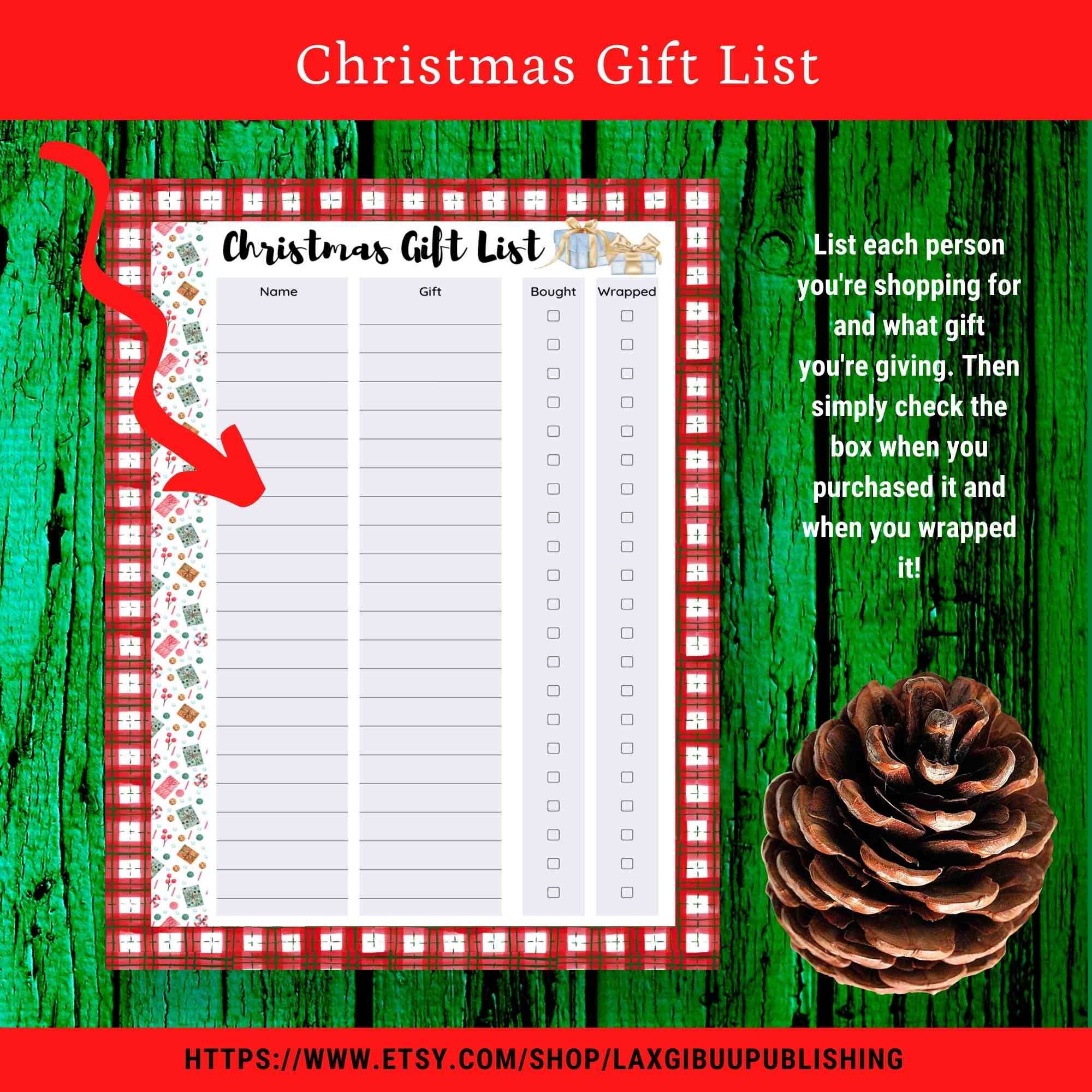 Ultimate Christmas List Bundle. This Bundle Includes: Christmas Card ...