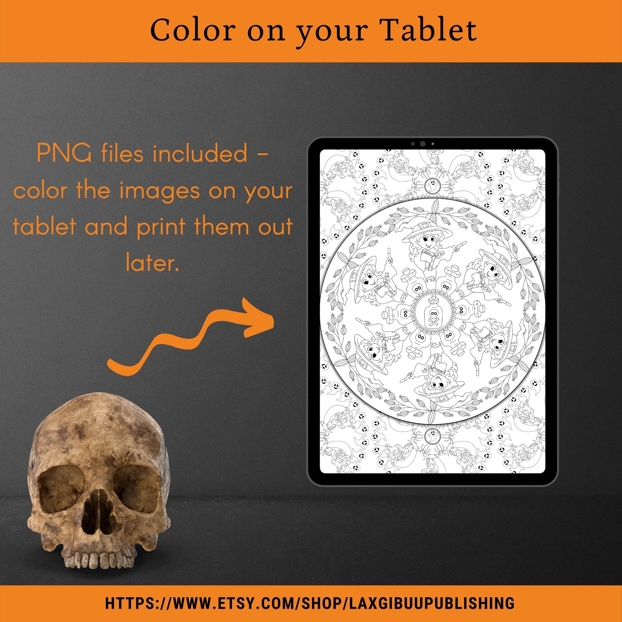 Halloween Mandala Coloring Pages Fall Mandala Coloring for Stress ...