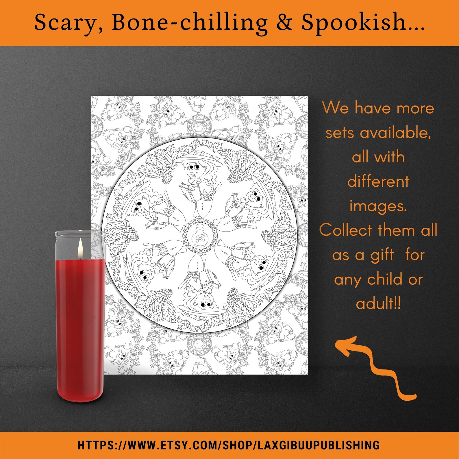 Halloween Mandala Coloring Pages Fall Mandala Coloring for Stress ...