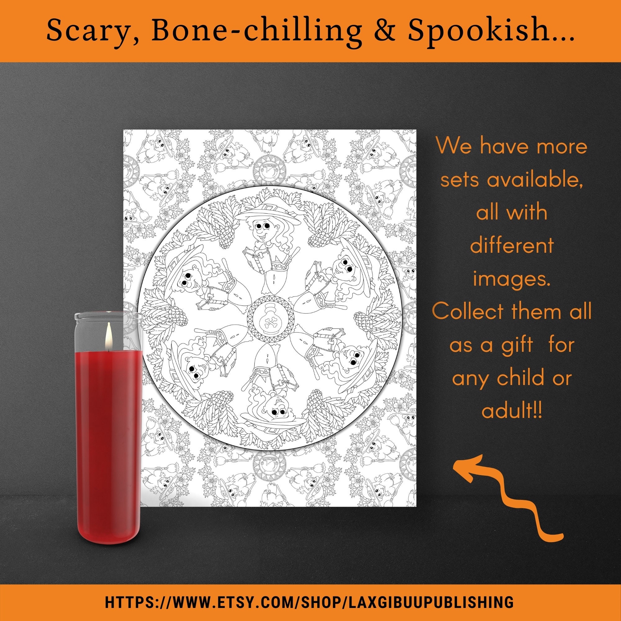 Halloween Mandala Coloring Pages Fall Mandala Coloring for Stress ...