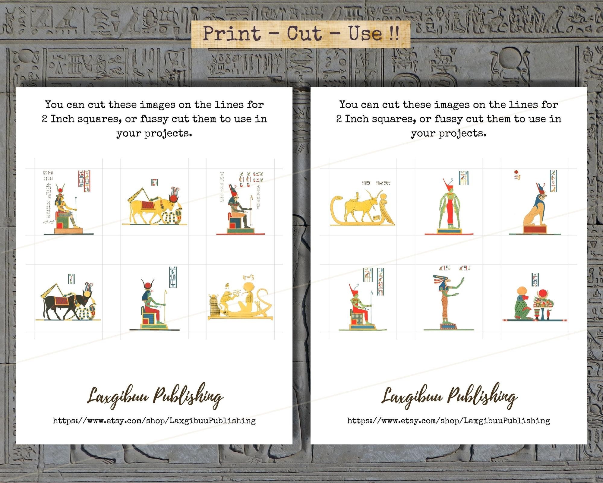 Ancient Egyptian Art & Hieroglyphs Clipart 30 PNG Files fussy Cut ...