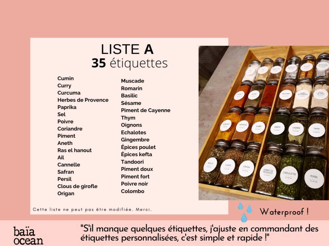 Set of Personalized Labels for country Kitchen - Etsy