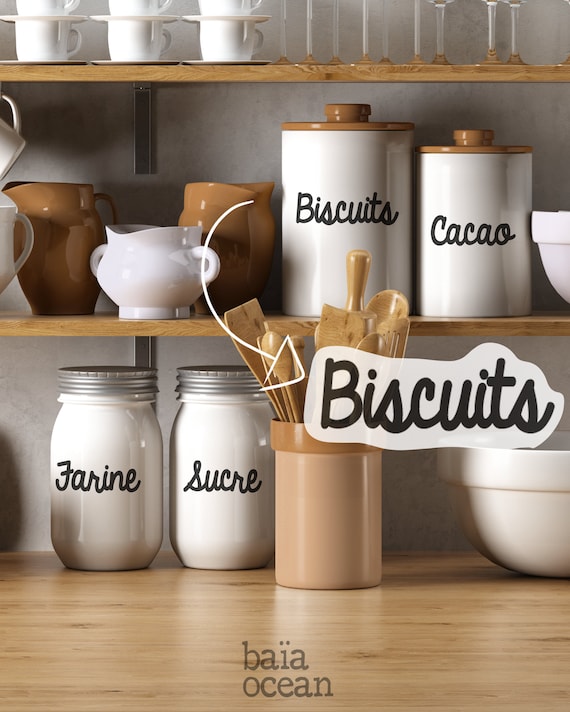 Custom Labels for Pots Glass Kitchen Jars or Fridge or | Etsy