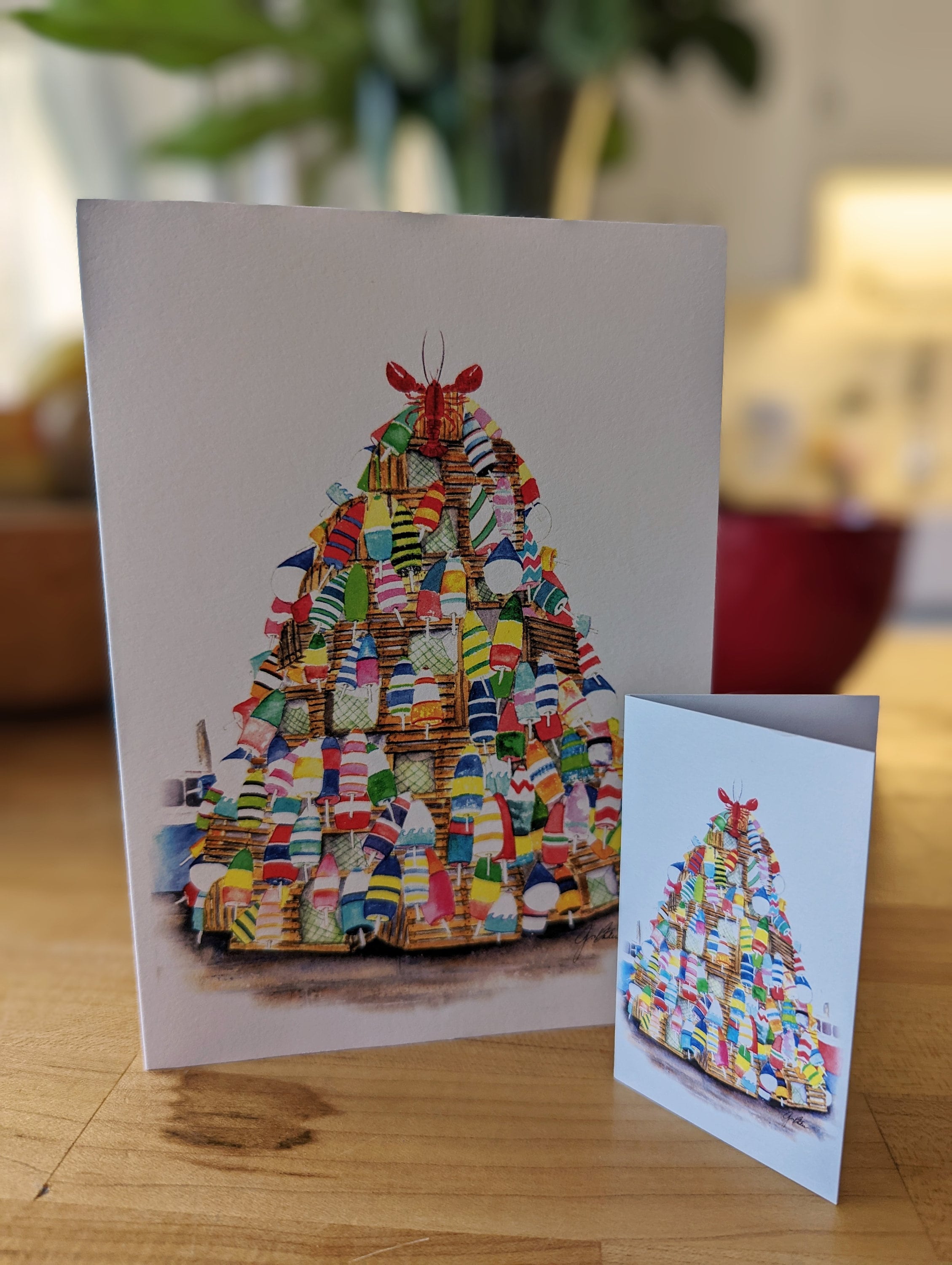 Stonington Lobster Trap Tree 5x7 CHRISTMAS & HOLIDAY Cards Stonington ...