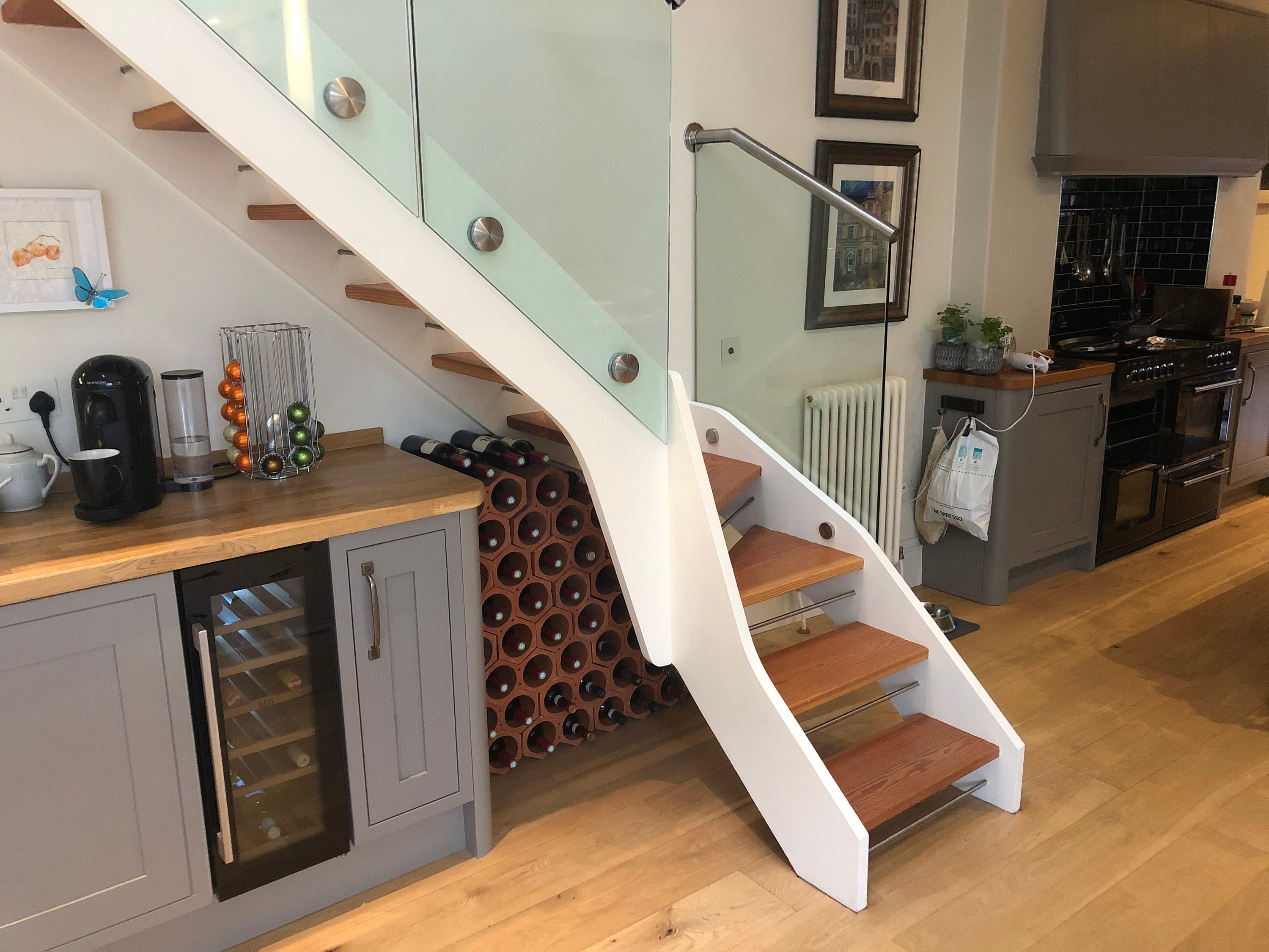 Terracotta Wine Rack - 2 Bottle Storage - Stackable Natural Clay Design ...