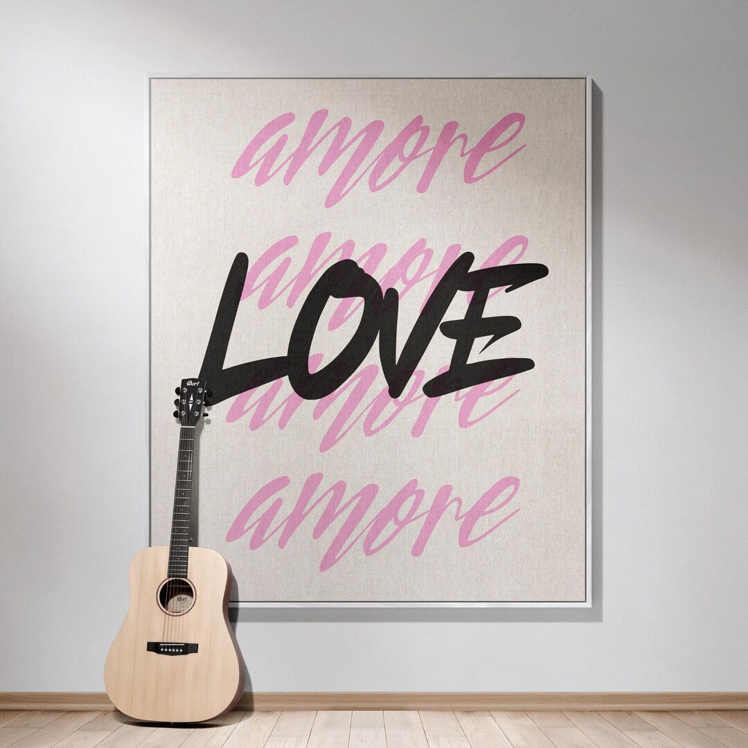 Amore Print Personalized Blanket, Typography Poster Blanket, Trendy Art ...