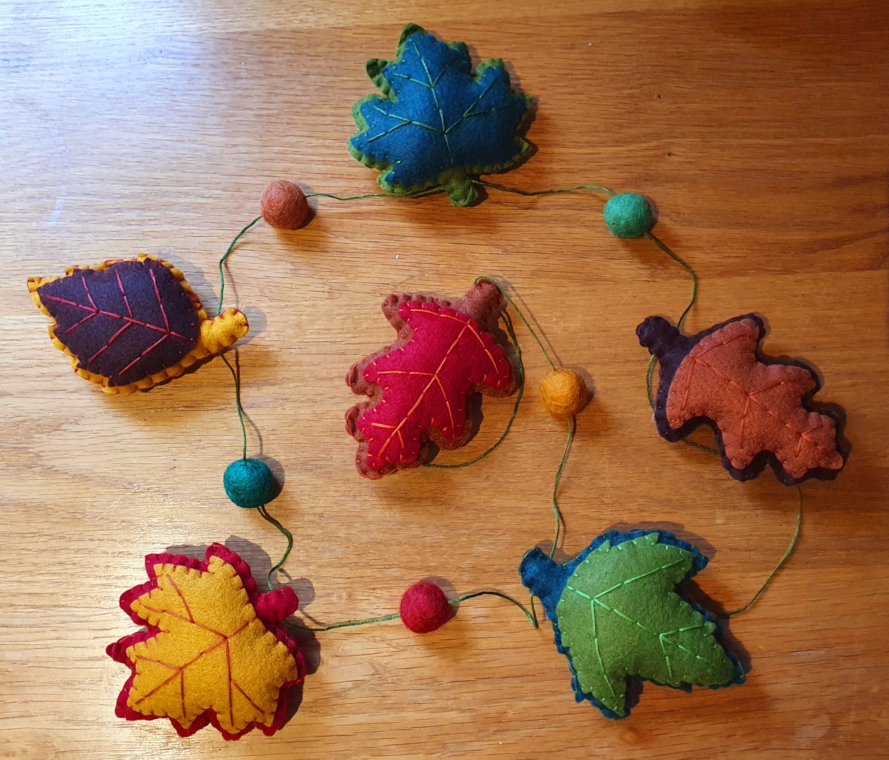 Felt Autumn Leaf Garland Home Decor | Etsy