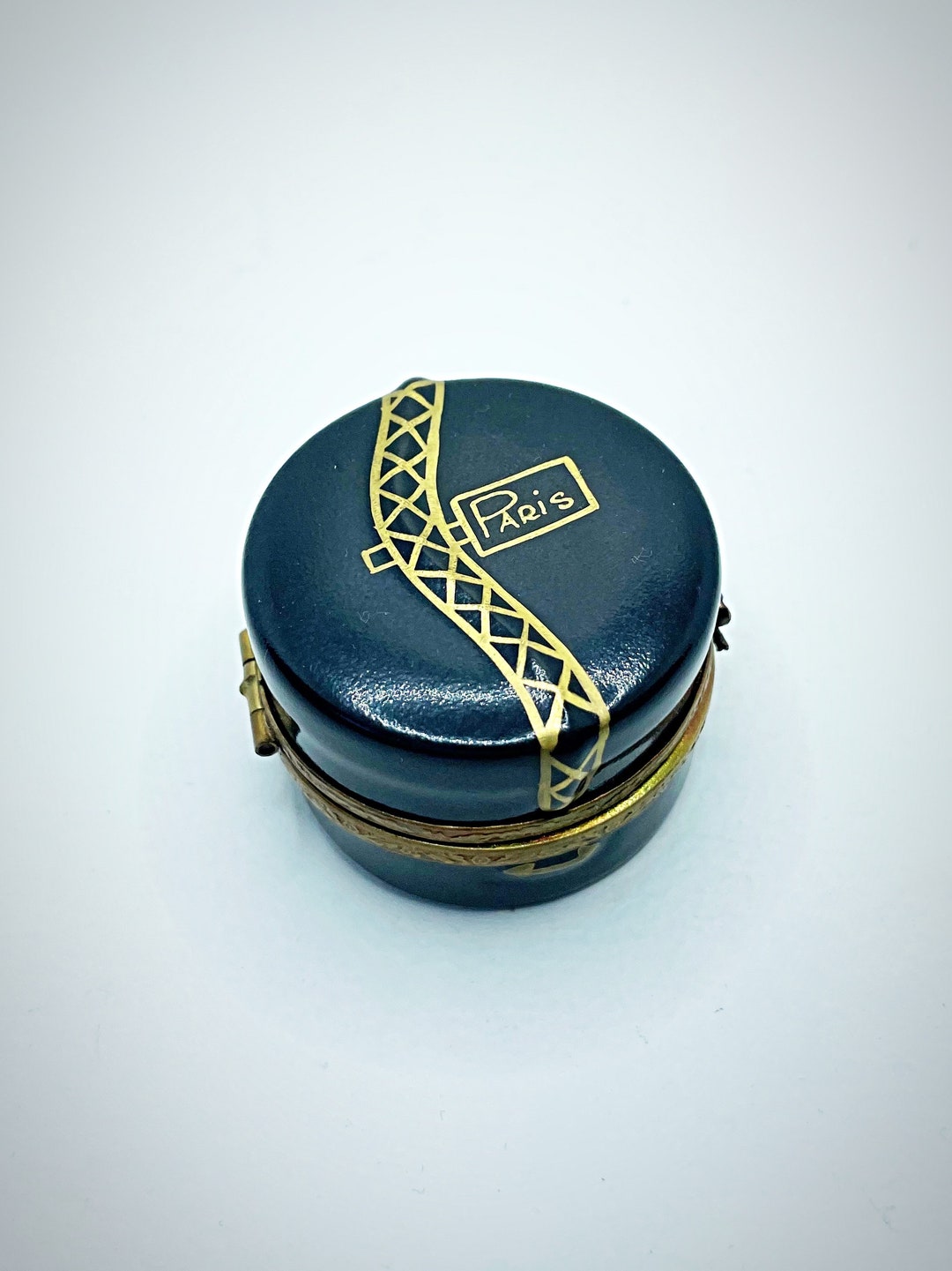 Paris Hat Box Limoges Trinket Box - Etsy