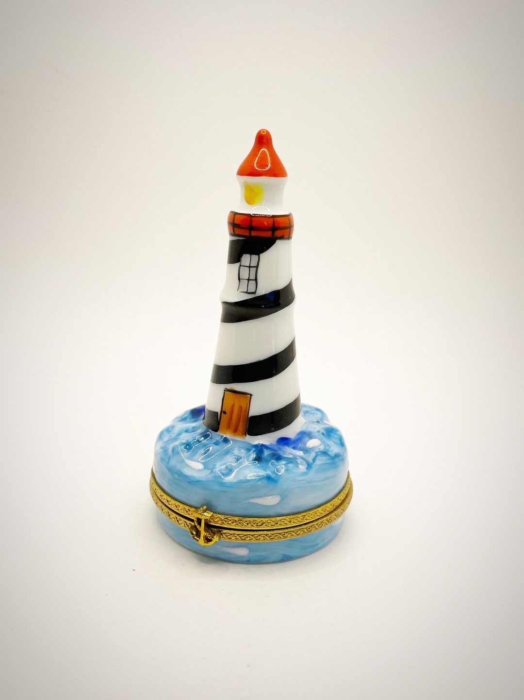 Superb! Lighthouse LIMOGES Trinket Box - Etsy