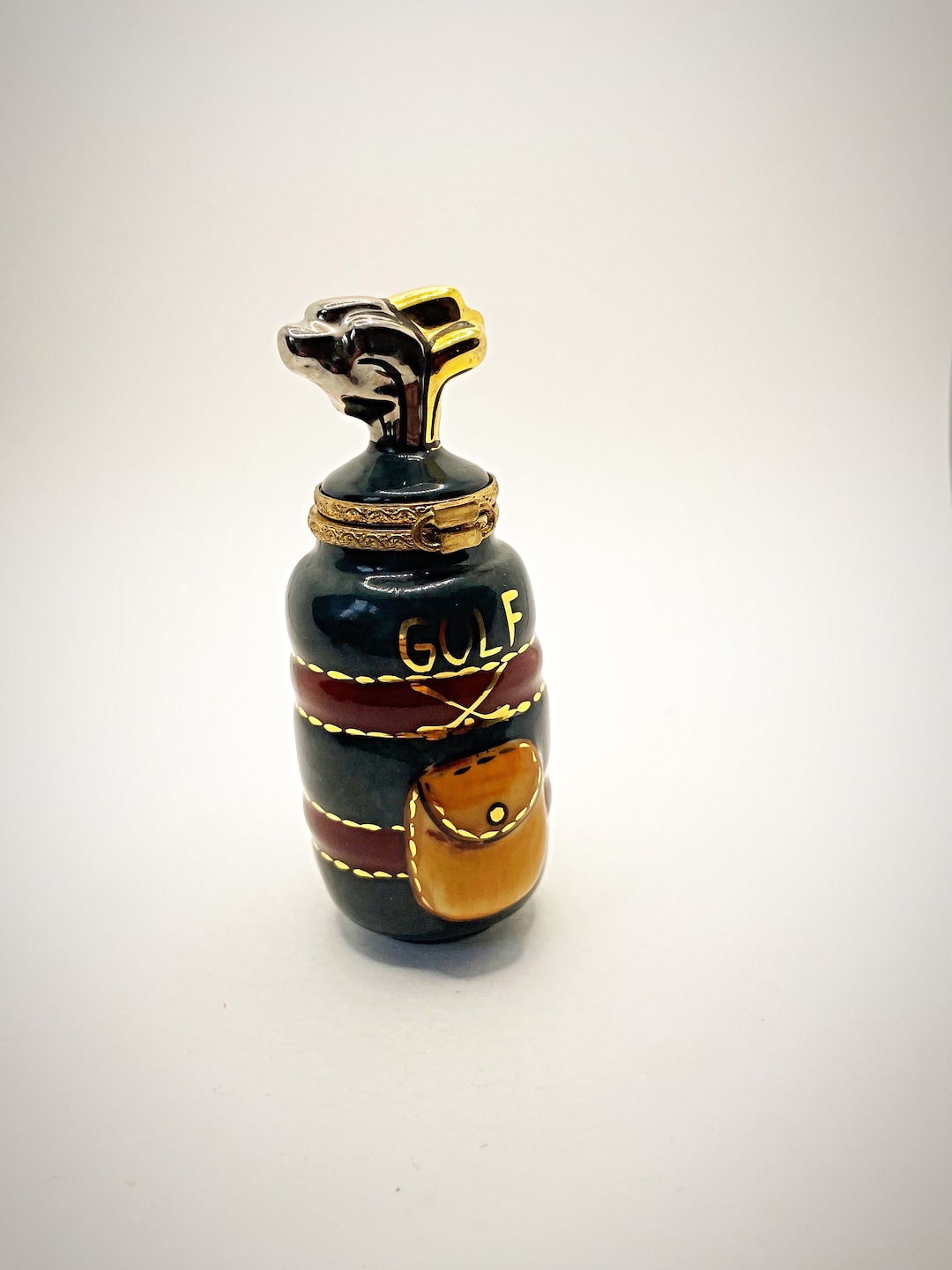 Fancy Golf Bag LIMOGES Peint Main Trinket Box - Etsy