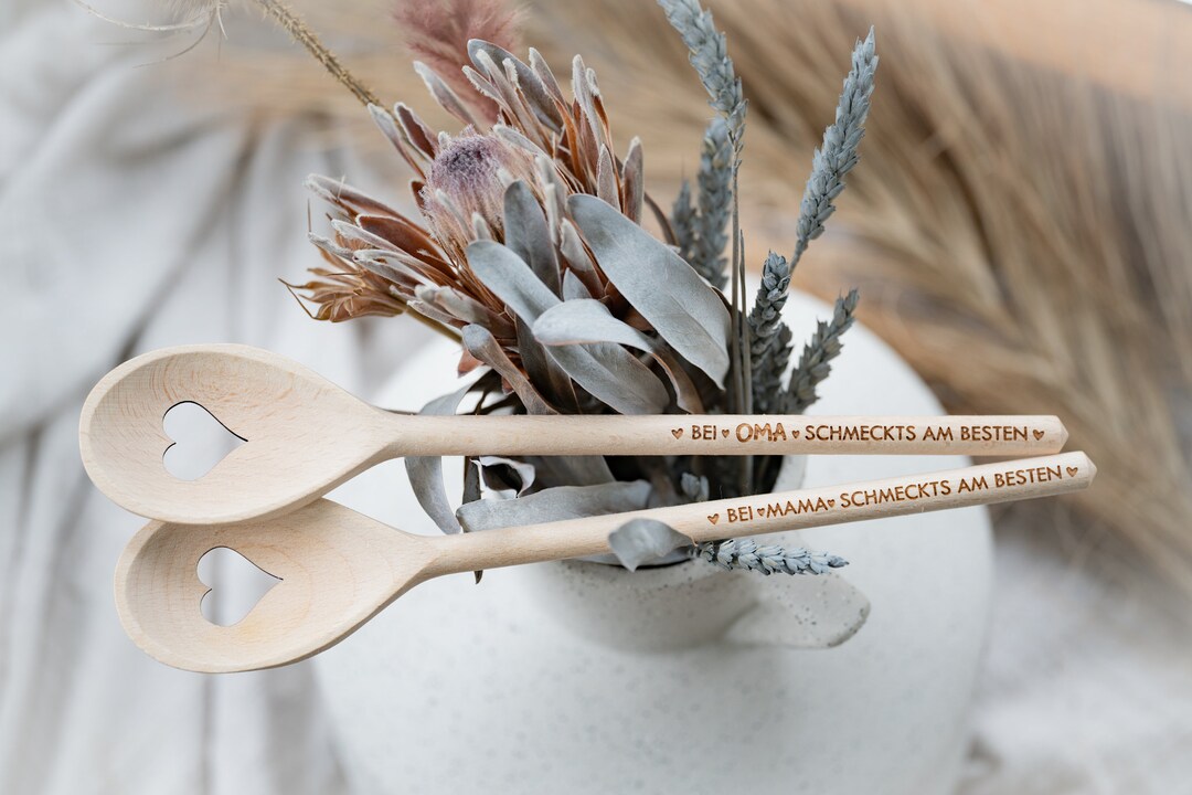 Wooden Cooking Spoon mum/grandma/dad/grandpa's Tastes Best Gift for ...