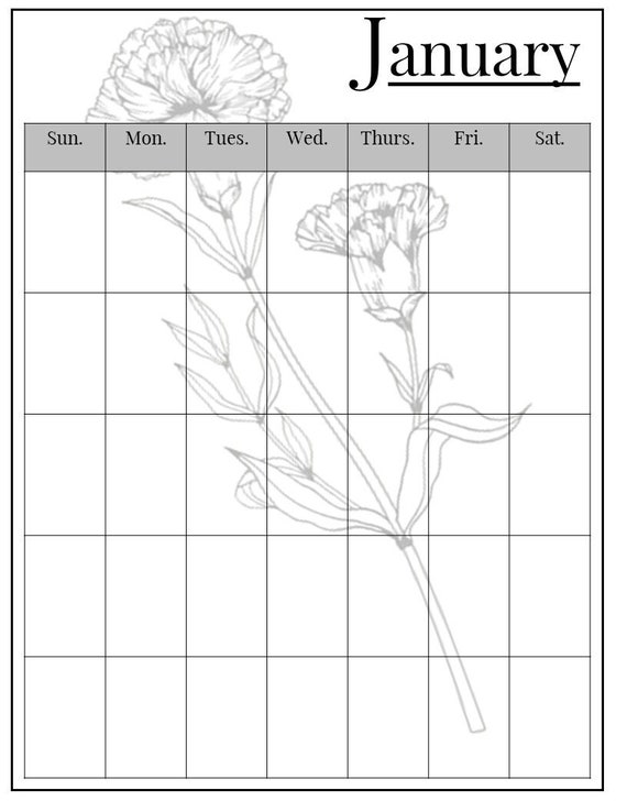 Perpetual Birth Month Calendar - Etsy