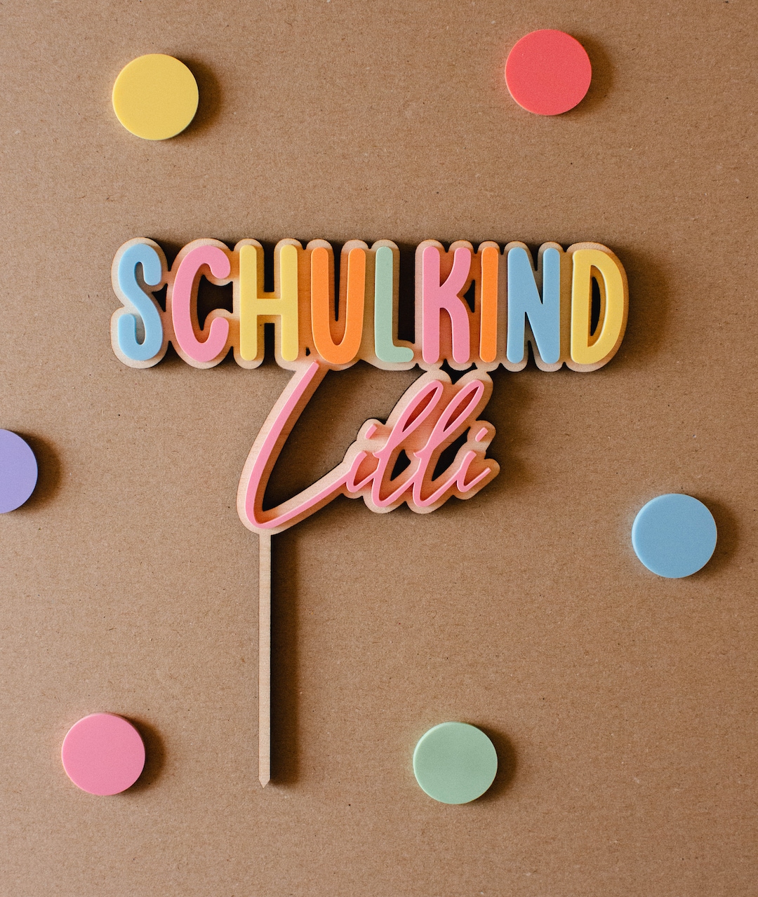 Personalized Cake Topper for First Day of School | Colorful Cake ...