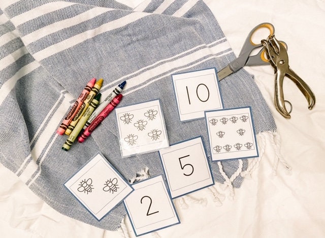 Number Matching Cards - Etsy