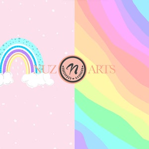 Pastel Rainbow Digital Paper Pack, Pastel Digital Paper Pack, Rainbow ...