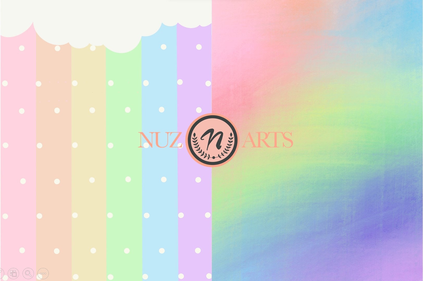 Pastel Rainbow Digital Paper Pack, Pastel Digital Paper Pack, Rainbow ...