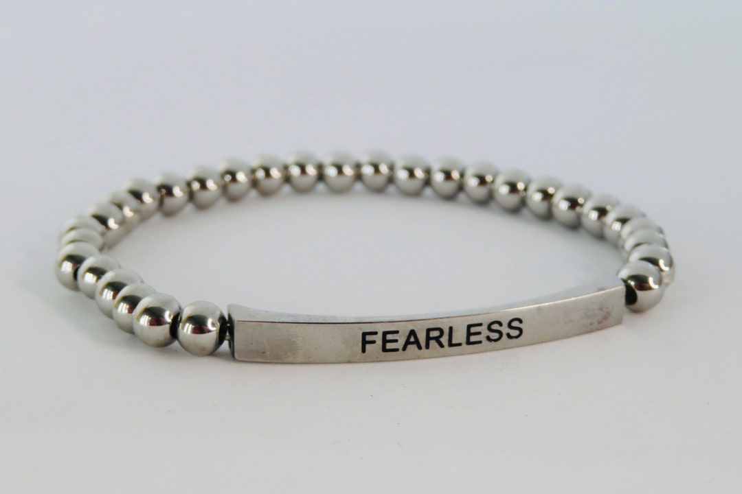 Fearless, Inspirational Bracelet, Bible Verse Bracelet, Inspirational ...
