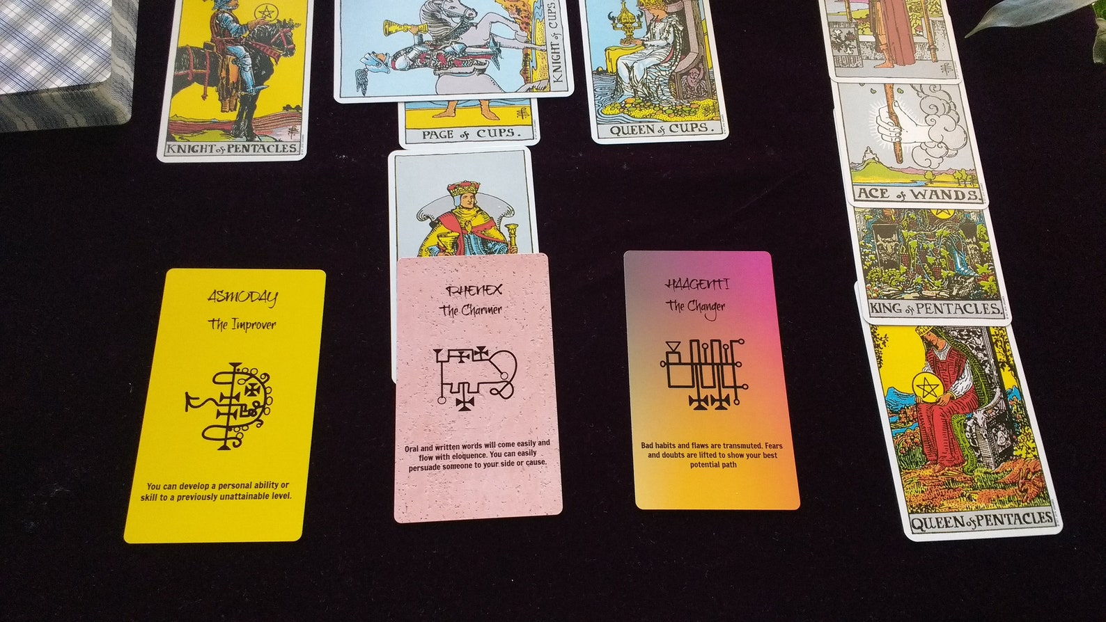 Into the Dark Demon Oracle Deck Occult Tarot Cards Goetia - Etsy