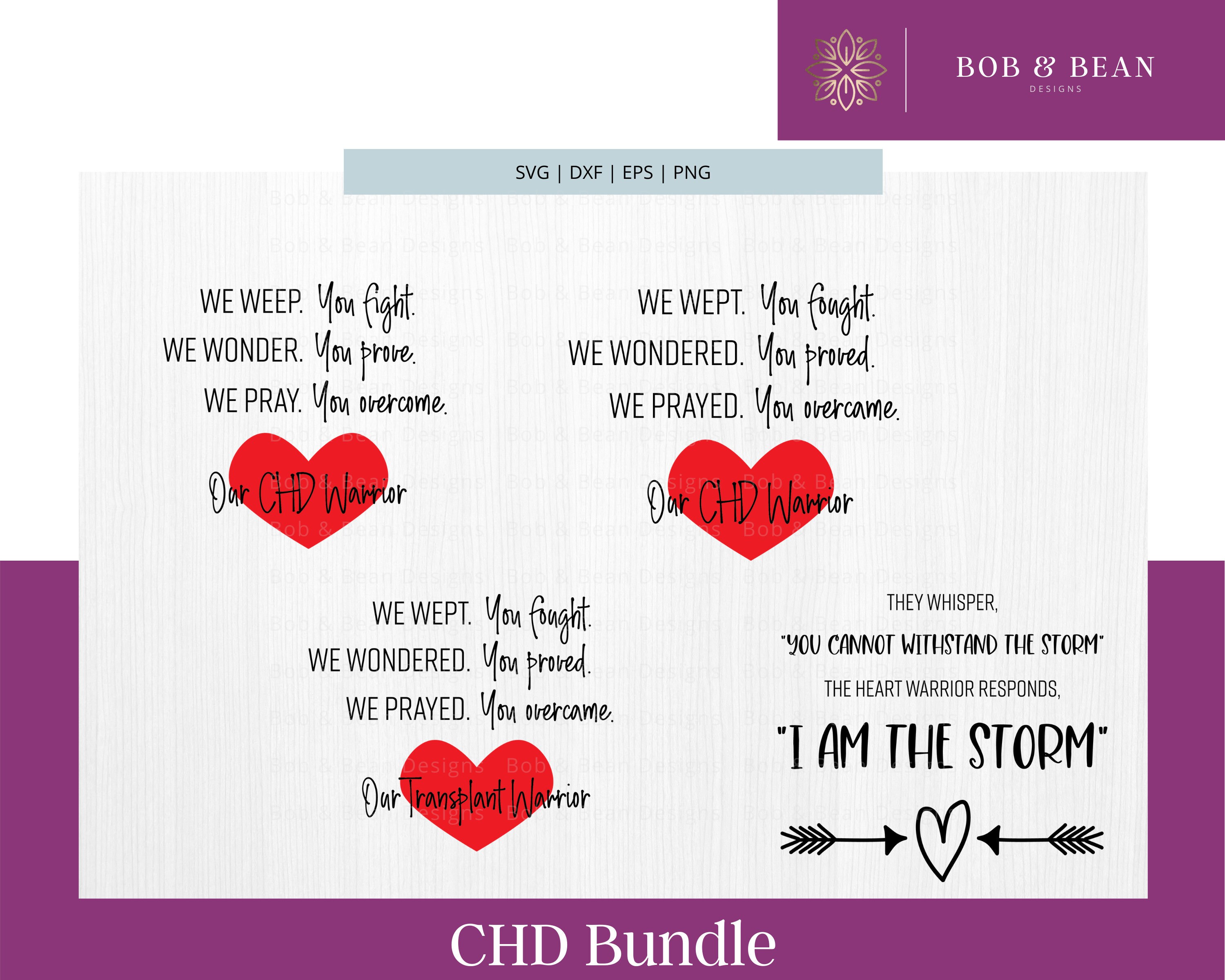 CHD SVG Bundle CHD Warrrior Svg Congenital Heart Defect - Etsy Canada