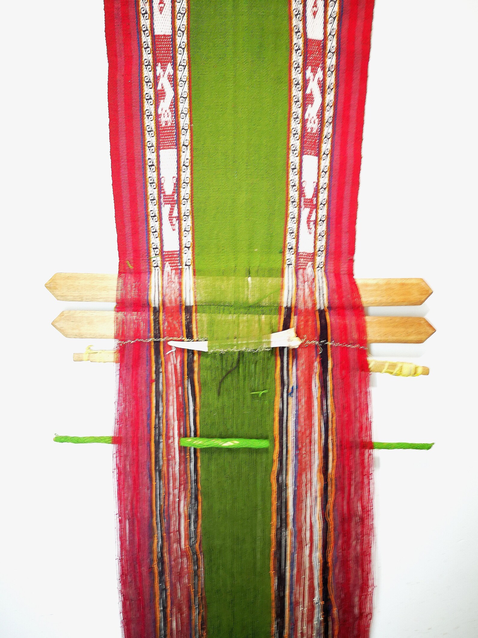 Peruvian Textile Loom Wall Hanging, real & Functional Backstrap Loom ...