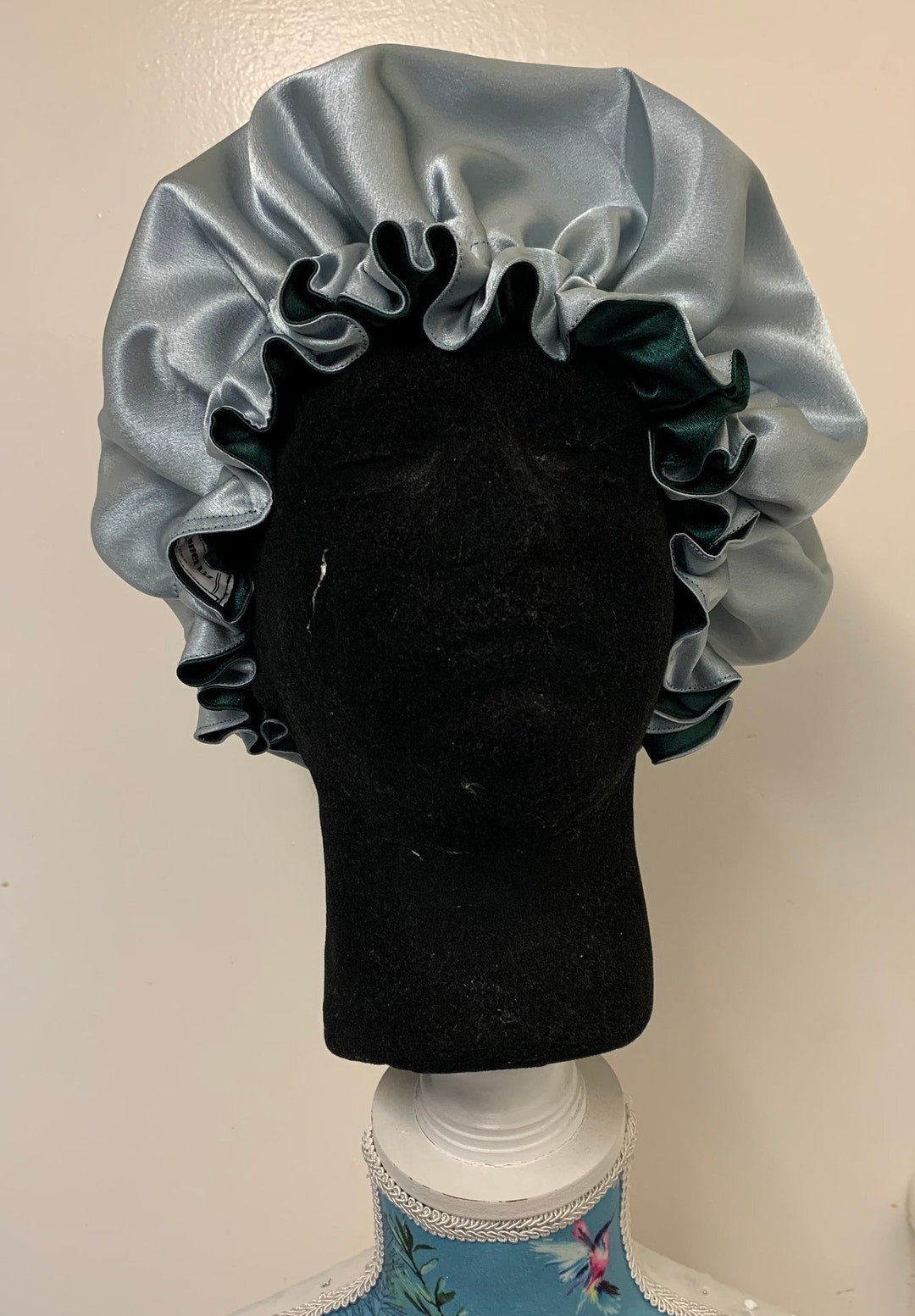 Silky Bonnet, Elasticated Sleep Hat, Double Layered Reversible Silky ...