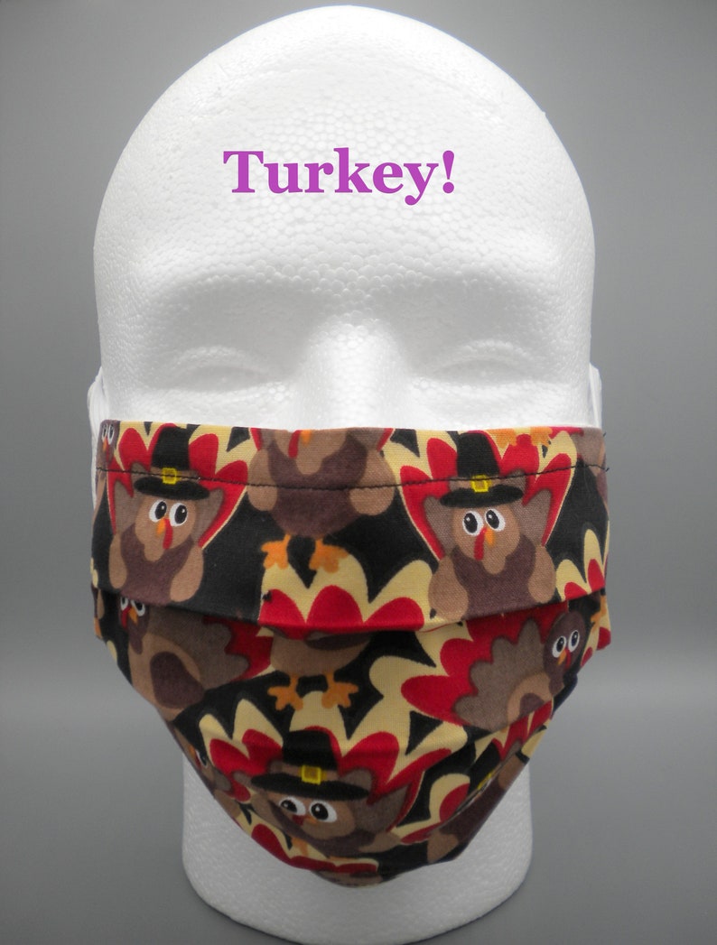 Thanksgiving Face Mask Washable Face Masks 100% Cotton | Etsy