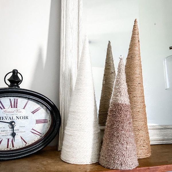 White Yarn Trees - Etsy