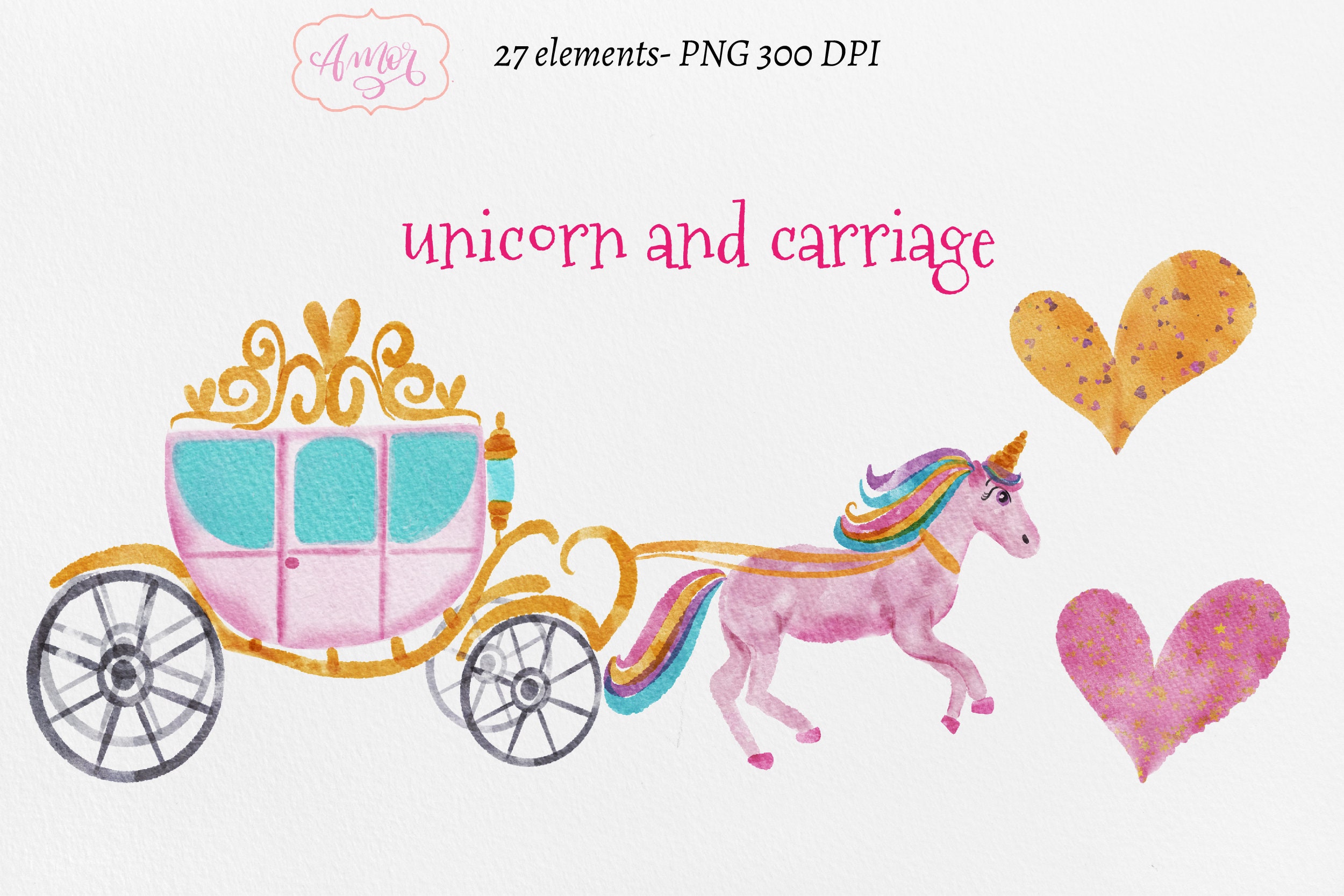 Watercolor Princess Clipart Hand Painted Fairytale Clipart | Etsy