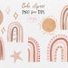 Boho Rainbow Clip Art Bundle Trendy Png Designs for - Etsy