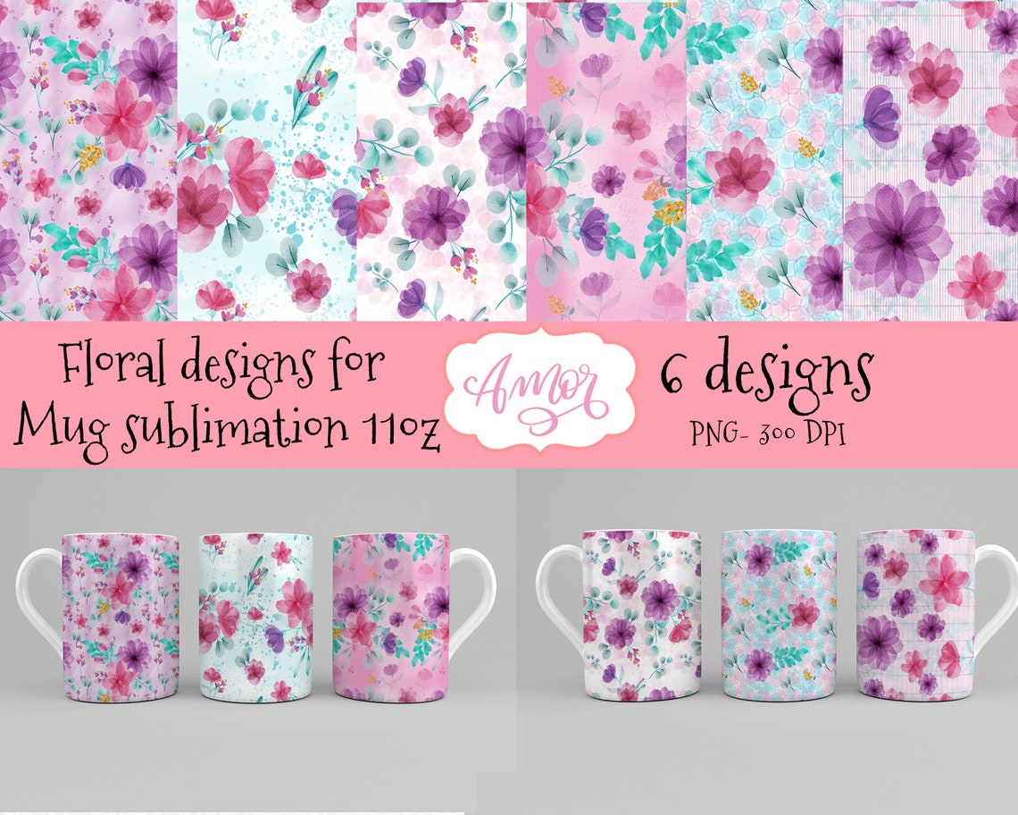 Mug template design sublimation mugs 11 oz mug design mug | Etsy
