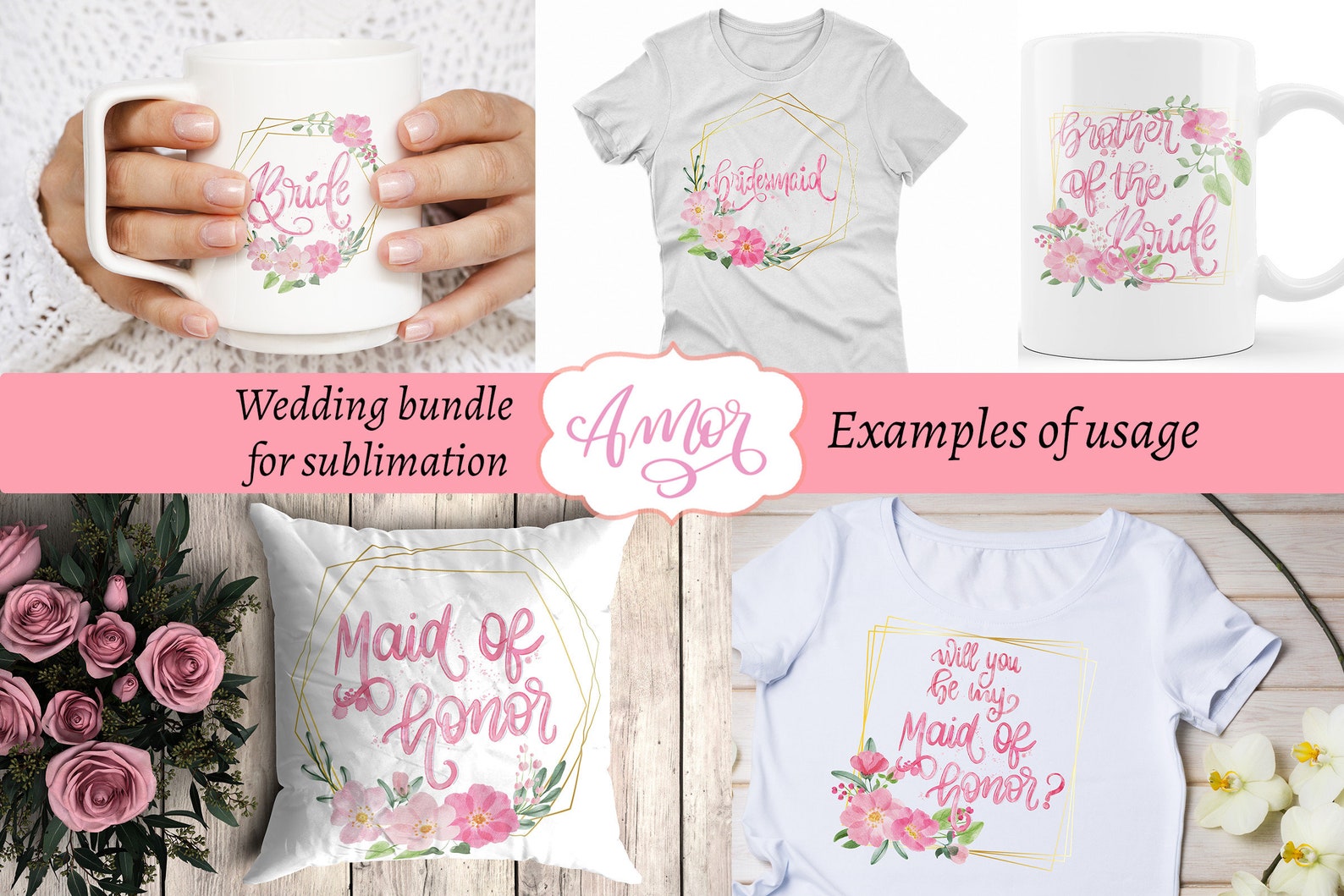 Wedding Bundle PNG for Sublimation Designs Downloads Diy - Etsy