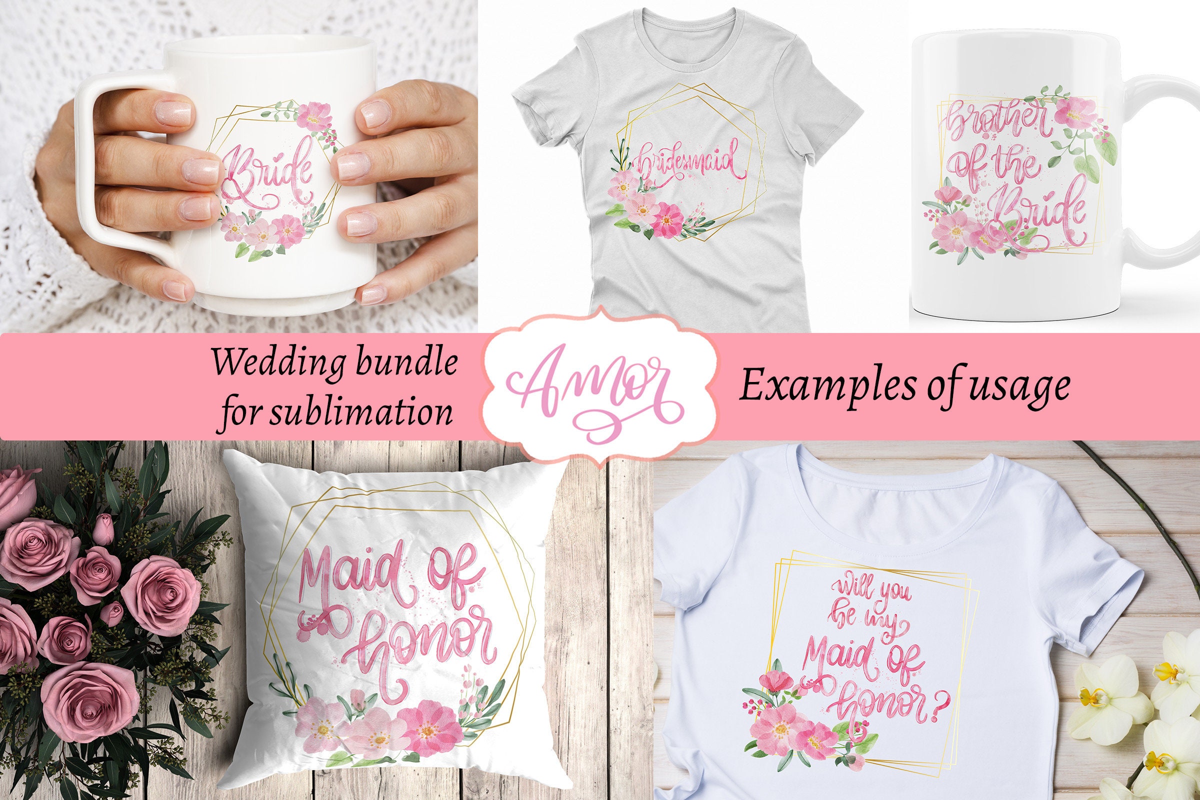 Wedding Bundle PNG for Sublimation Designs Downloads Diy - Etsy
