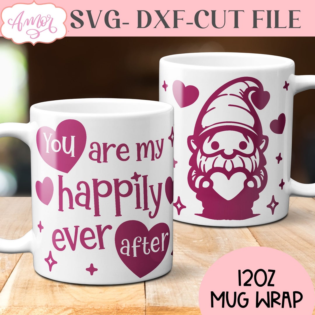 Valentines Day Mug SVG for Infusible Ink Sheets, Cute Love Gnome Coffee ...