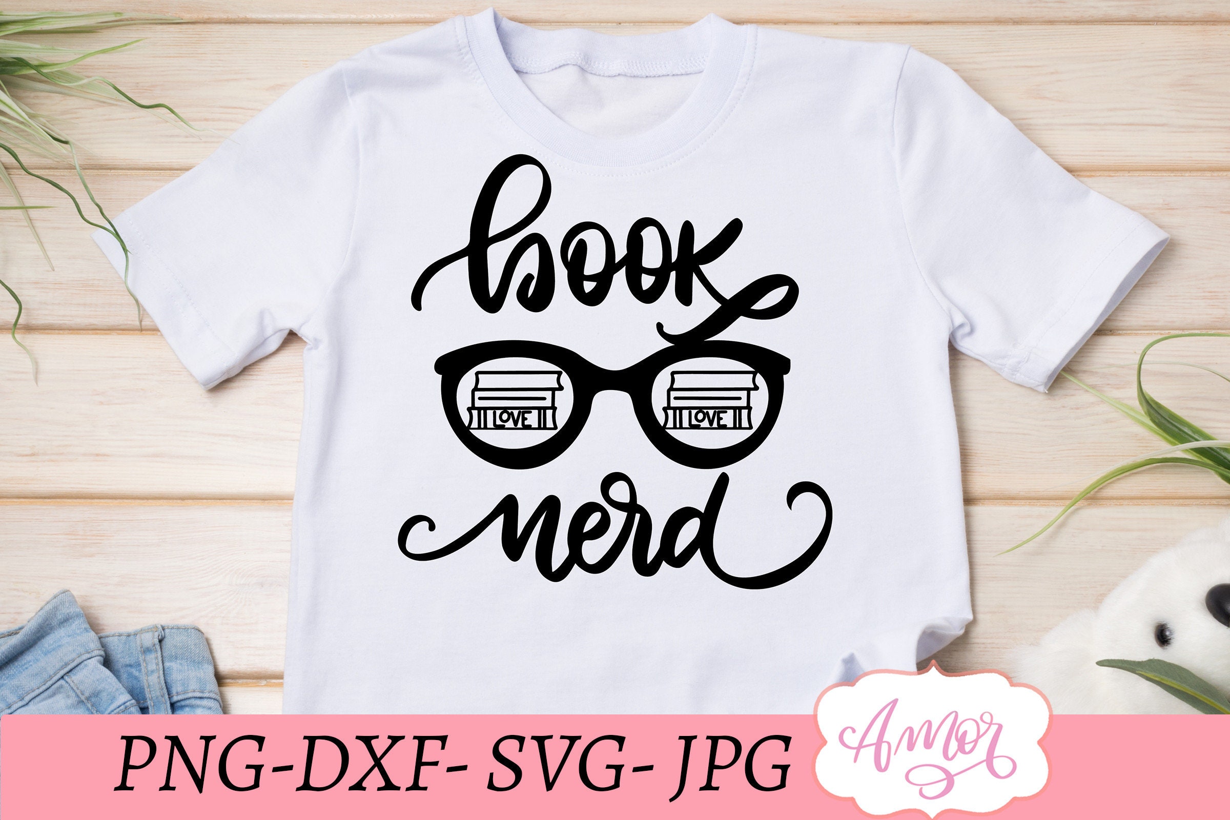 Book nerd SVG reading svg book lover svg cutting files for | Etsy