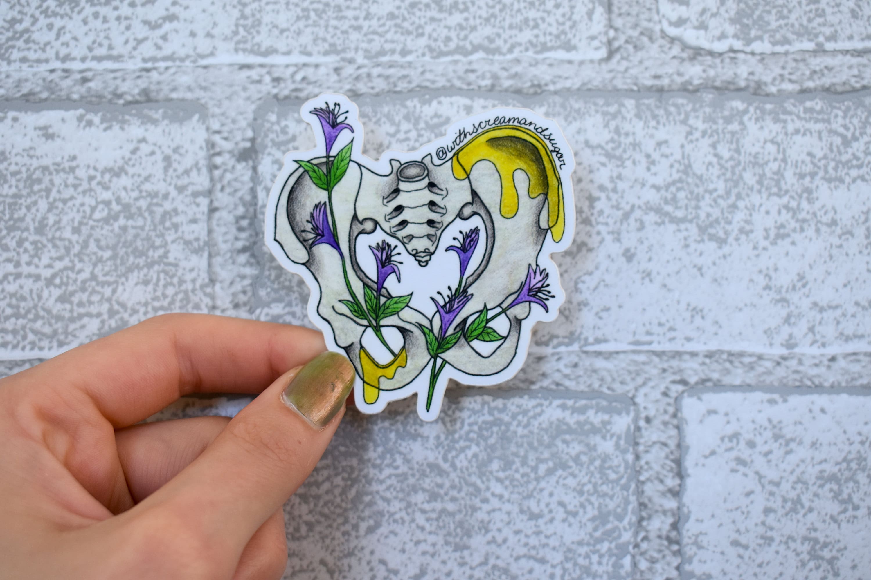 Honey Bones Sticker Pack Save the Bees Dark Botanical Sticker Vintage ...